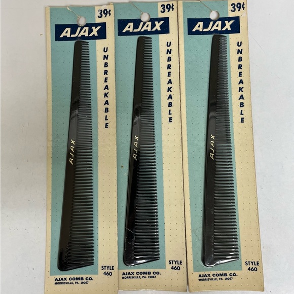 Ajax Comb Co | Other | Vintage Ajax Unbreakable 7 Combs Set Of Three ...